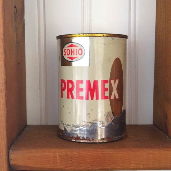 Sohio | Other | Vintage Sohio Premex 95s Motor Oil Metal Can Bank ...